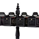 Black Cast Aluminum Quadruple Mailbox | Better Box Mailboxes
