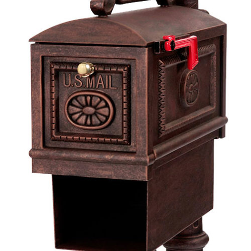 Bronze Cast Aluminum Mailbox with Paper Box Better Box Mailbox